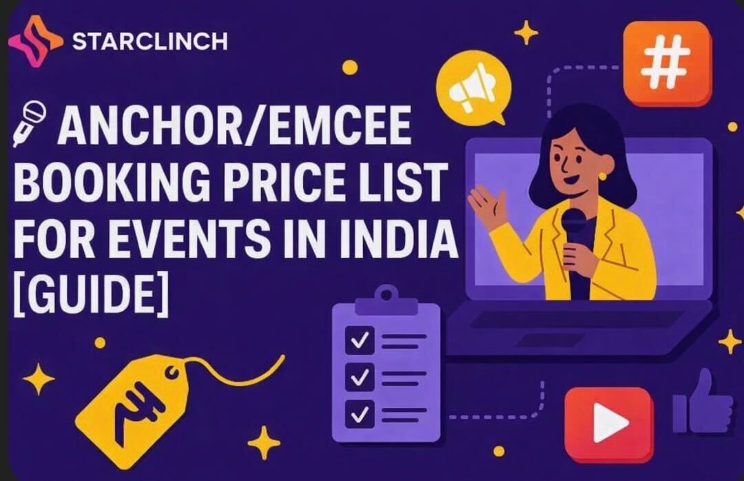Anchor/Emcee Booking Price List for Events in India [Guide]